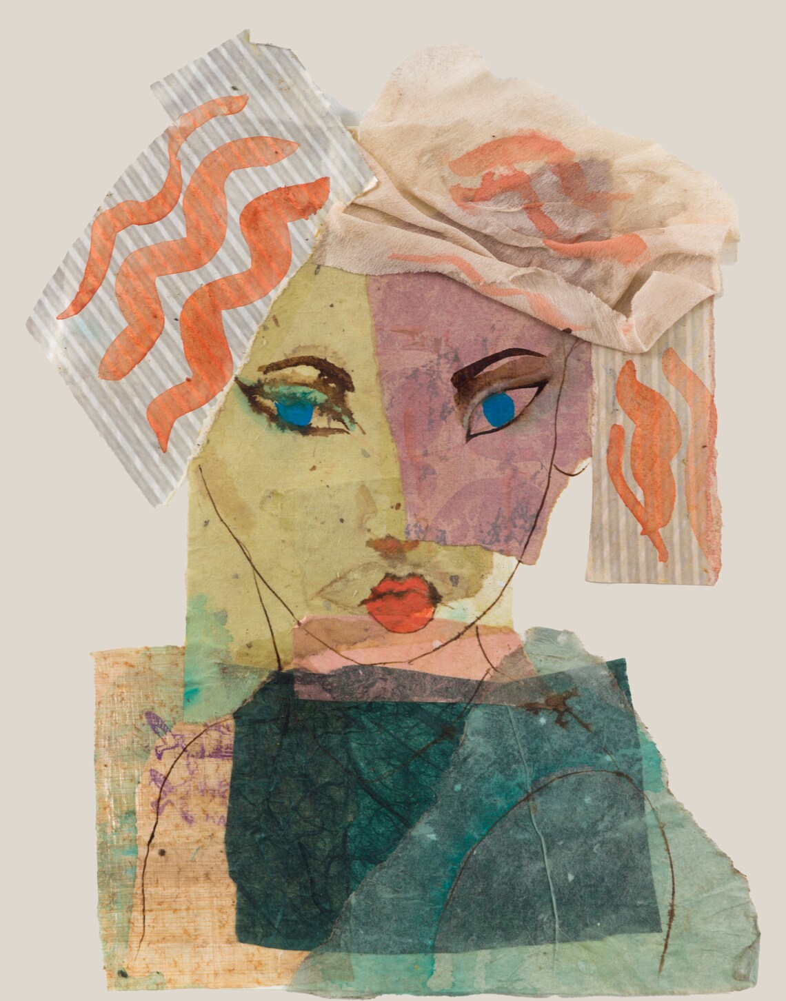 Portrait With Collage - Etsy