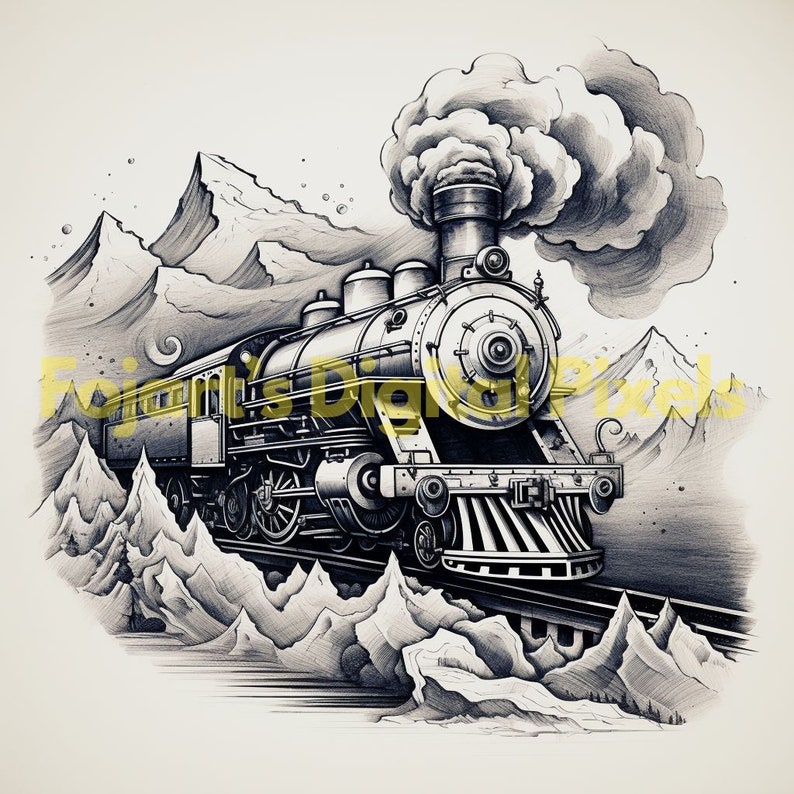 Train Tattoo Ideas Small Train Tattoo Simple Train Tattoo Crazy Train ...