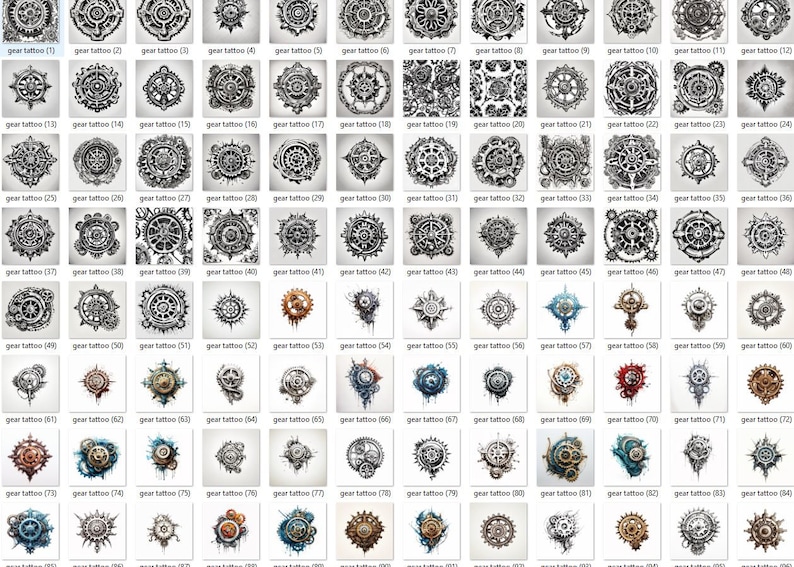 Gear Tattoo References Mechanical Gear Art Traditional Gear Tattoo ...