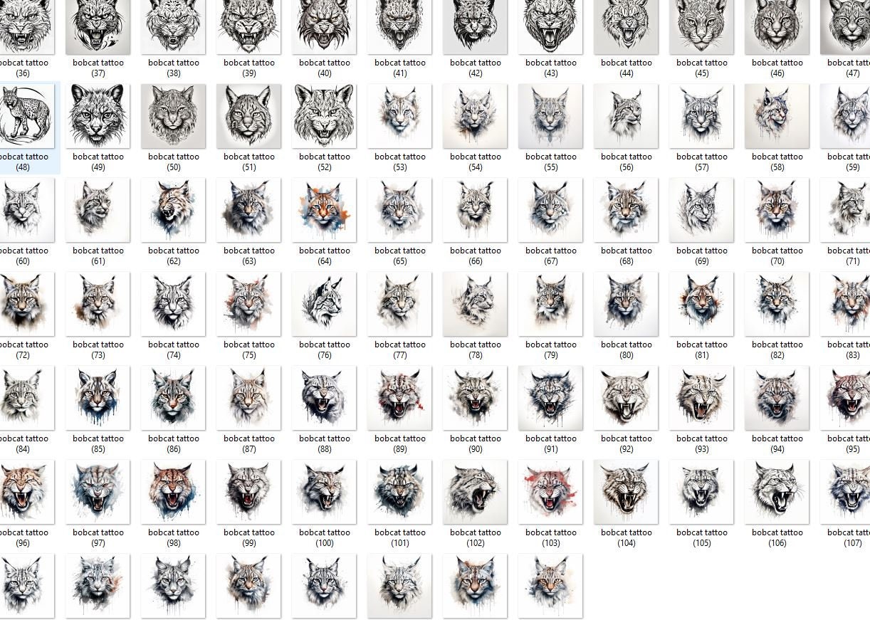 Bobcat Tattoo Designs Bobcat Tattoo Ideas Traditional Bobcat Tattoo - Etsy