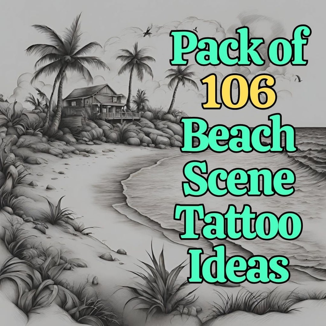 Tattoos for Beach Lovers Tattoo Ideas of Beach Scene Tattoo Templates ...