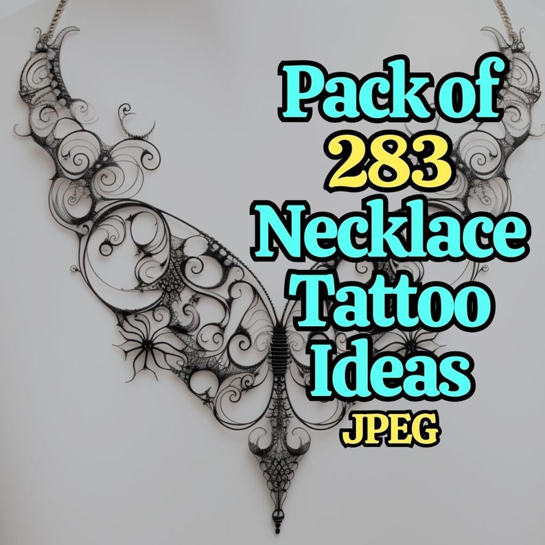 Necklace Tattoo Ideas Simple Necklace Tattoo Designs Necklace Tattoo ...