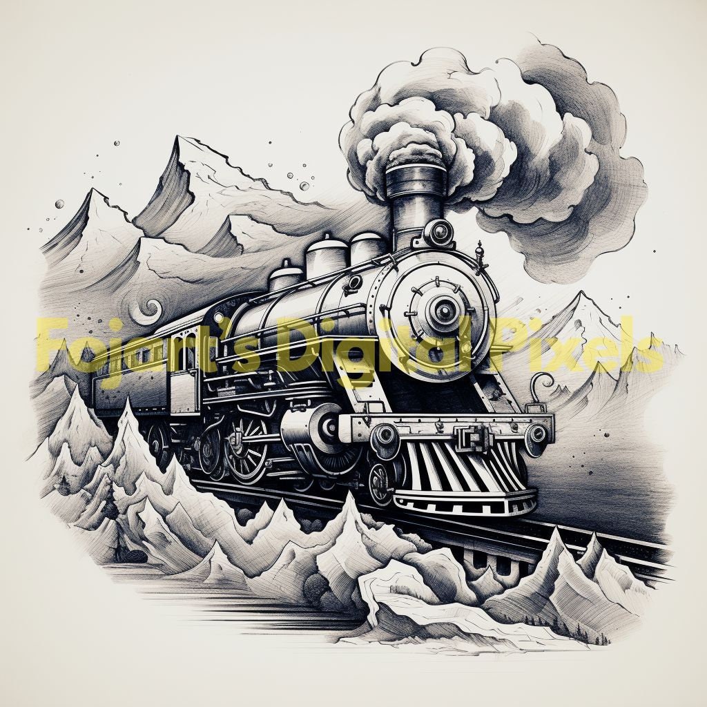 Locomotive Tattoo Ideas Locomotive Art Locomotive Artwork Steam ...