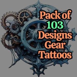 Gear Tattoo References Mechanical Gear Art Traditional Gear Tattoo ...