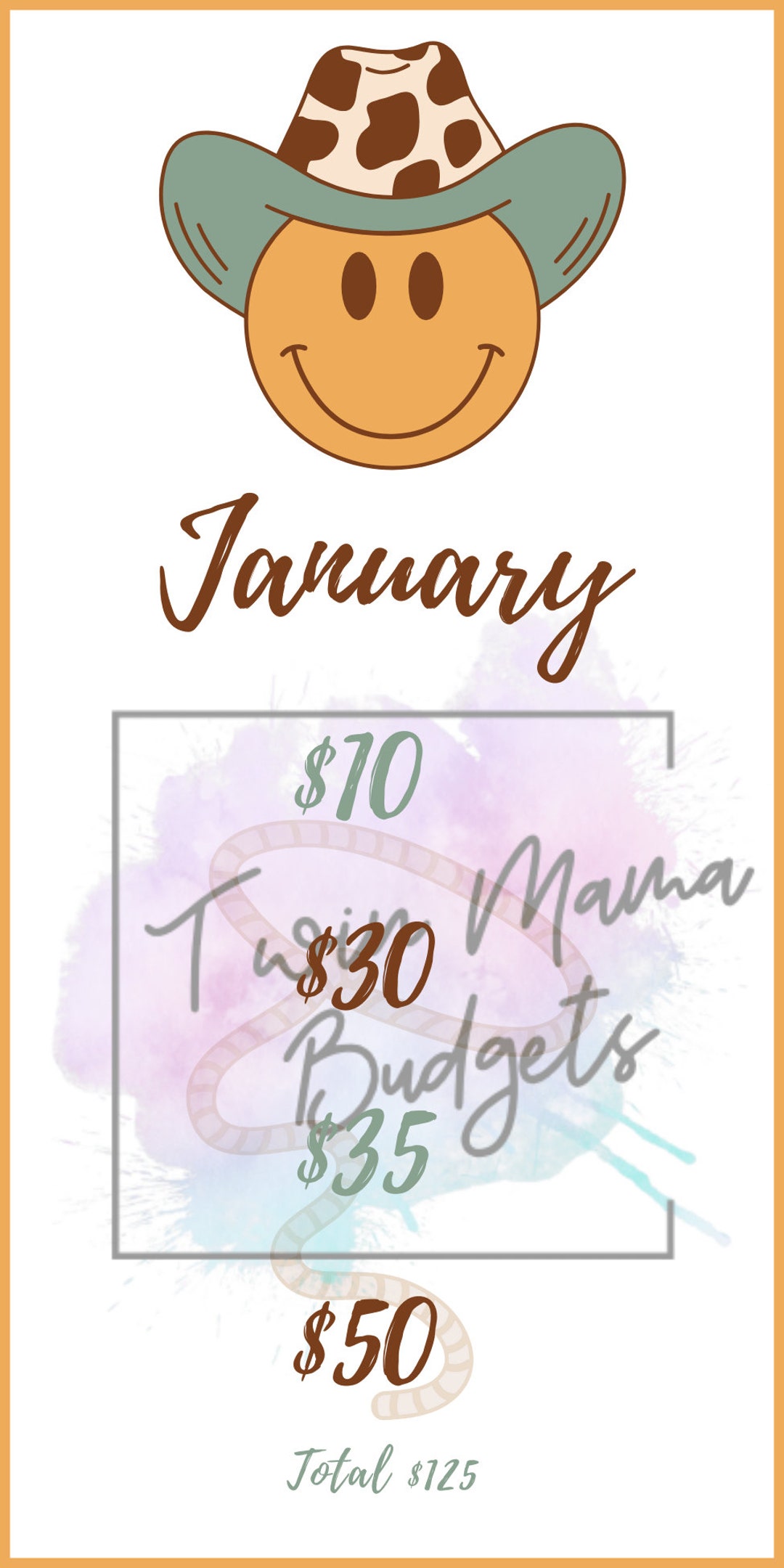 Cowboy Year Round Savings Tracker - Etsy