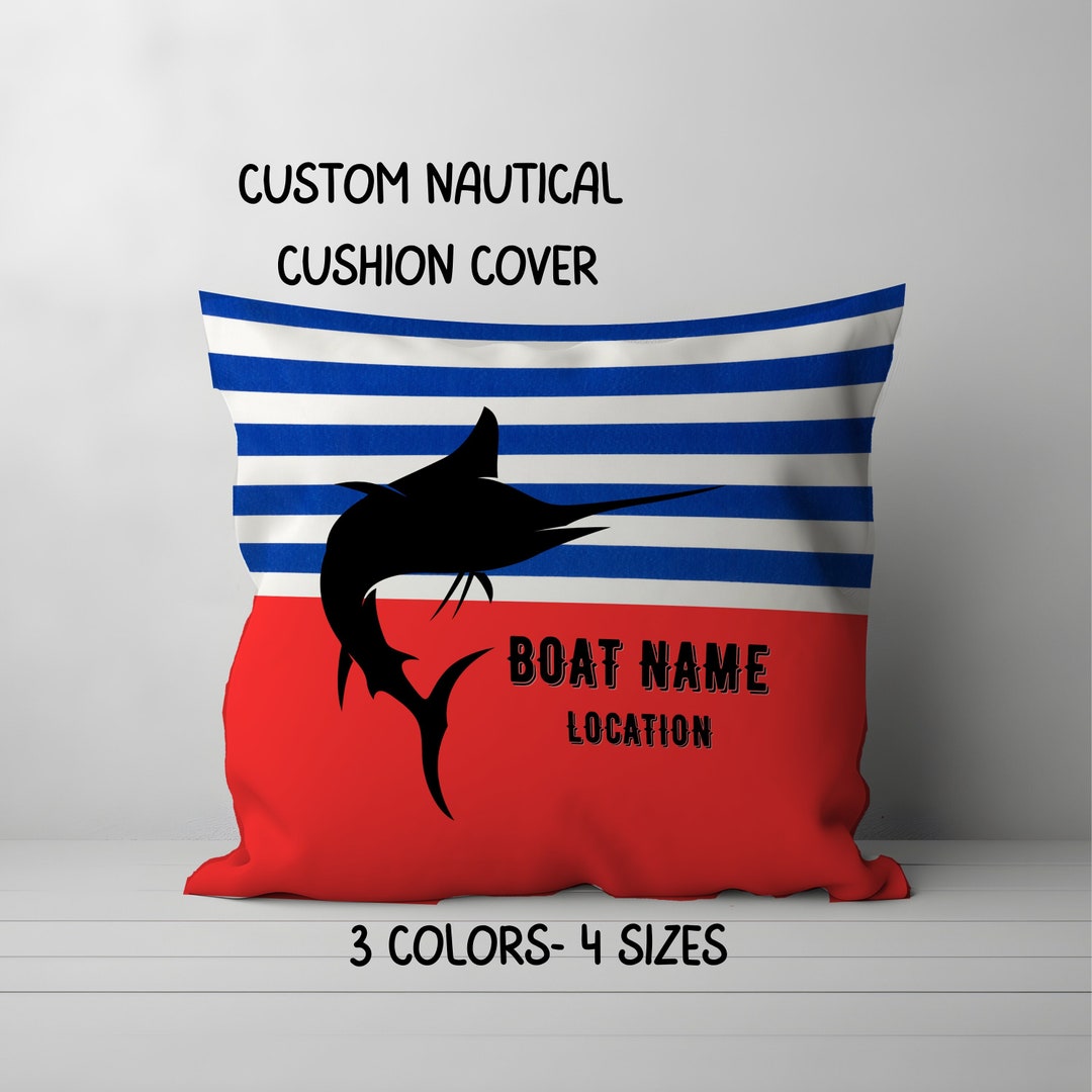 Custom Boat Cushion Cover Personalized Boat Pillow Custom Boat - Etsy
