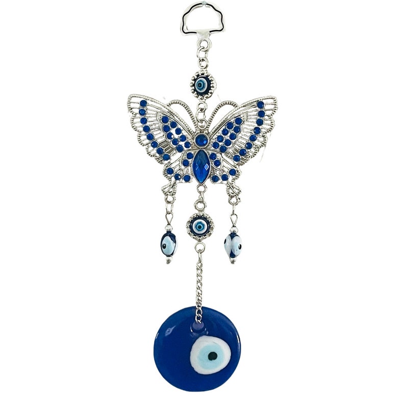 Lucky Butterfly Evil Eye Wall Hanging Decoration - Etsy