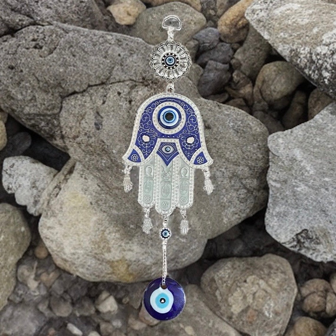 Hamza Fatima Hand Wall Hanging Evil Eye - Etsy