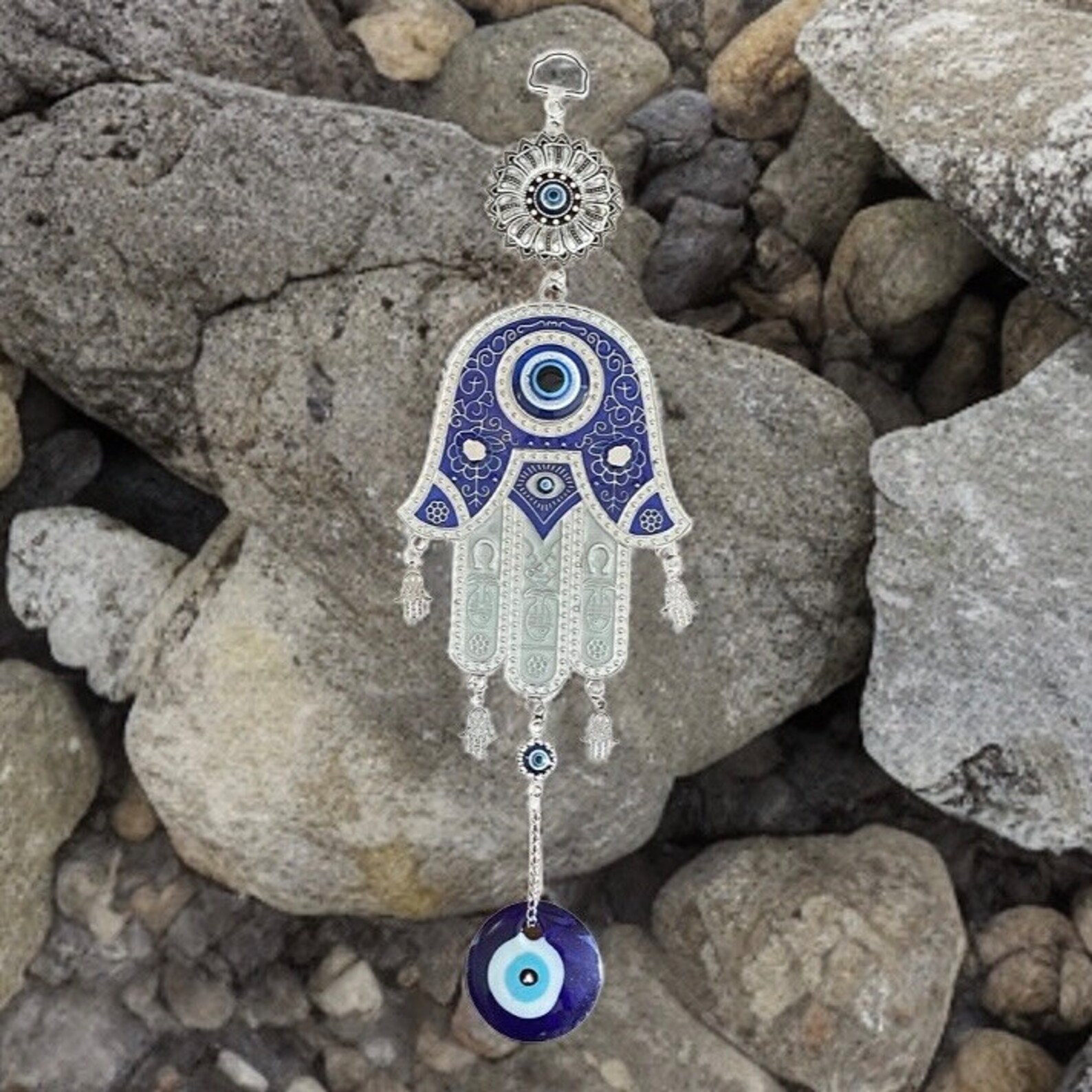 Hamza Fatima Hand Wall Hanging Evil Eye - Etsy