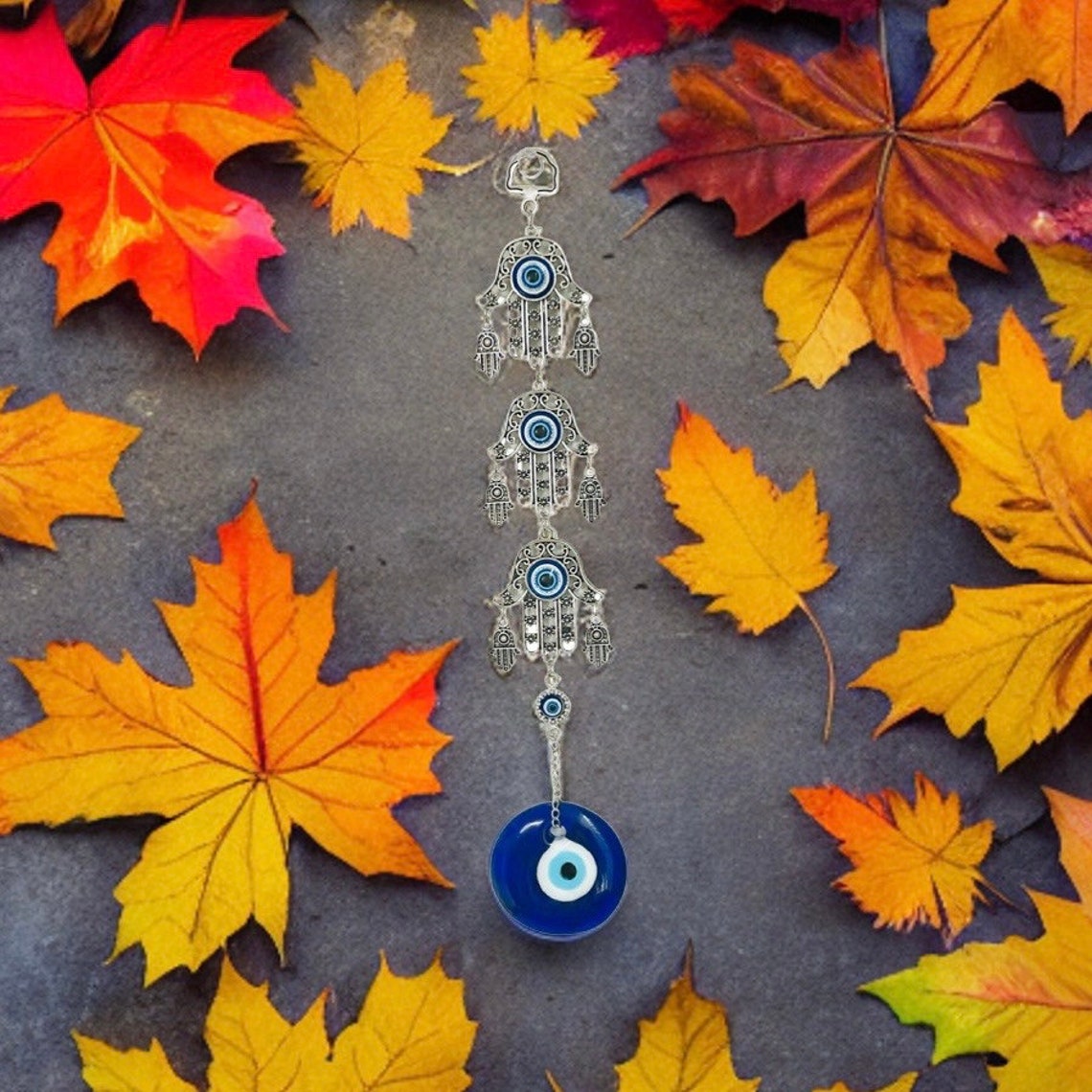 Lucky Turkish Nazer Hamza Hand Evil Eye Wall Hanging Decoration Decor ...