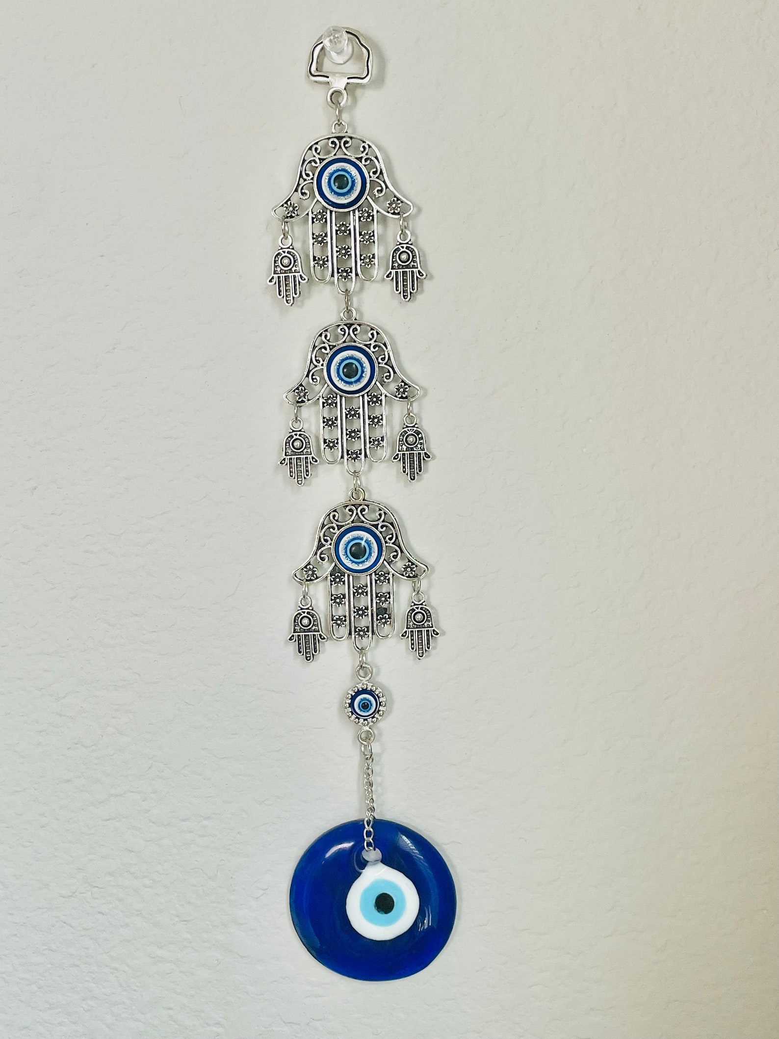 Lucky Turkish Nazer Hamza Hand Evil Eye Wall Hanging Decoration Decor ...