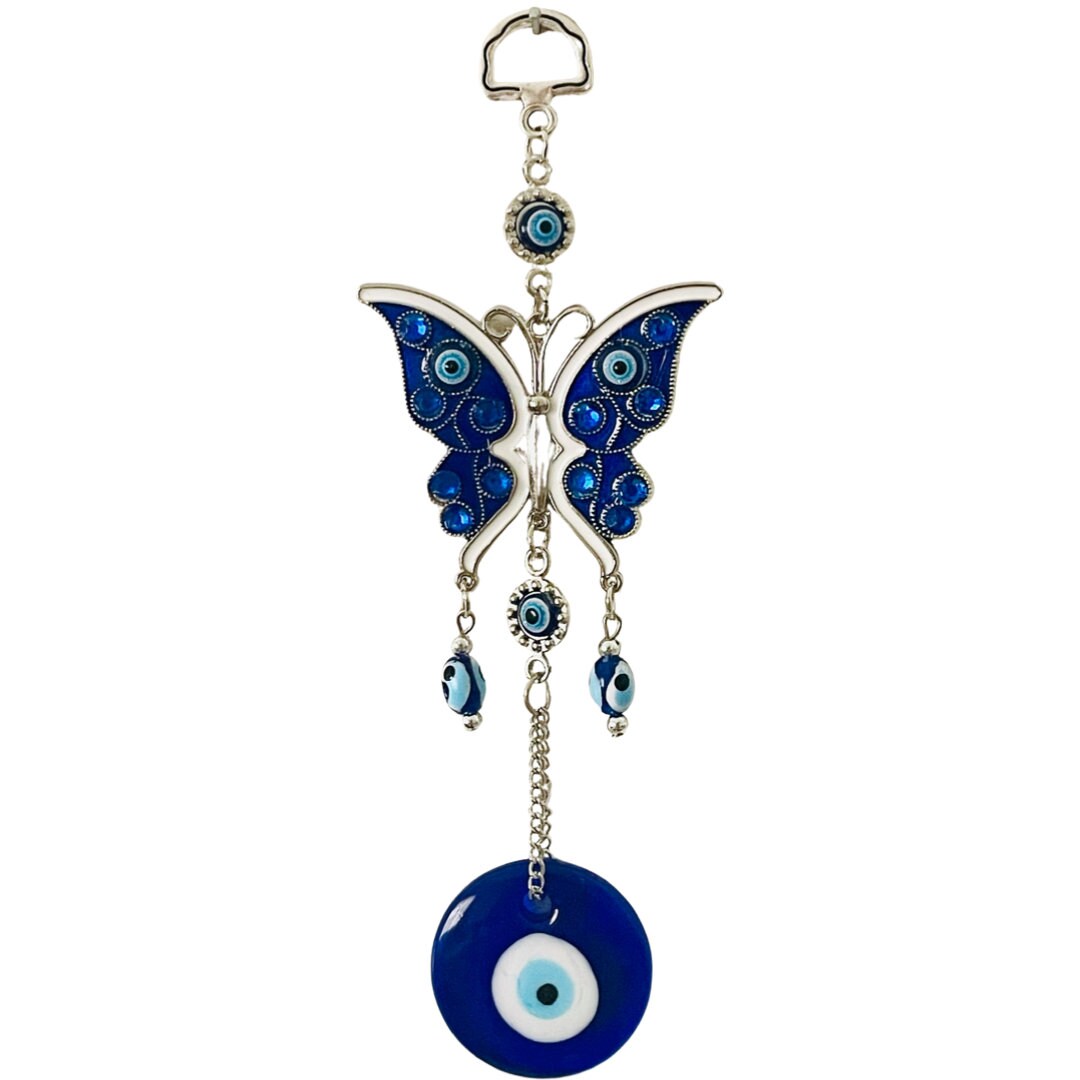 Lucky Butterfly Evil Eye Wall Hanging Decoration - Etsy