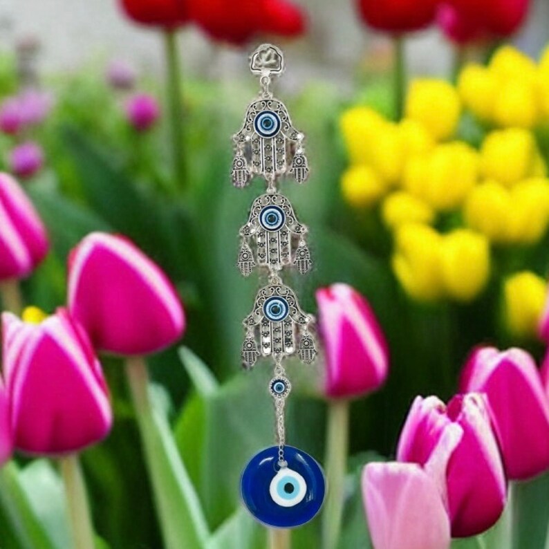 Lucky Turkish Nazer Hamza Hand Evil Eye Wall Hanging Decoration Decor ...