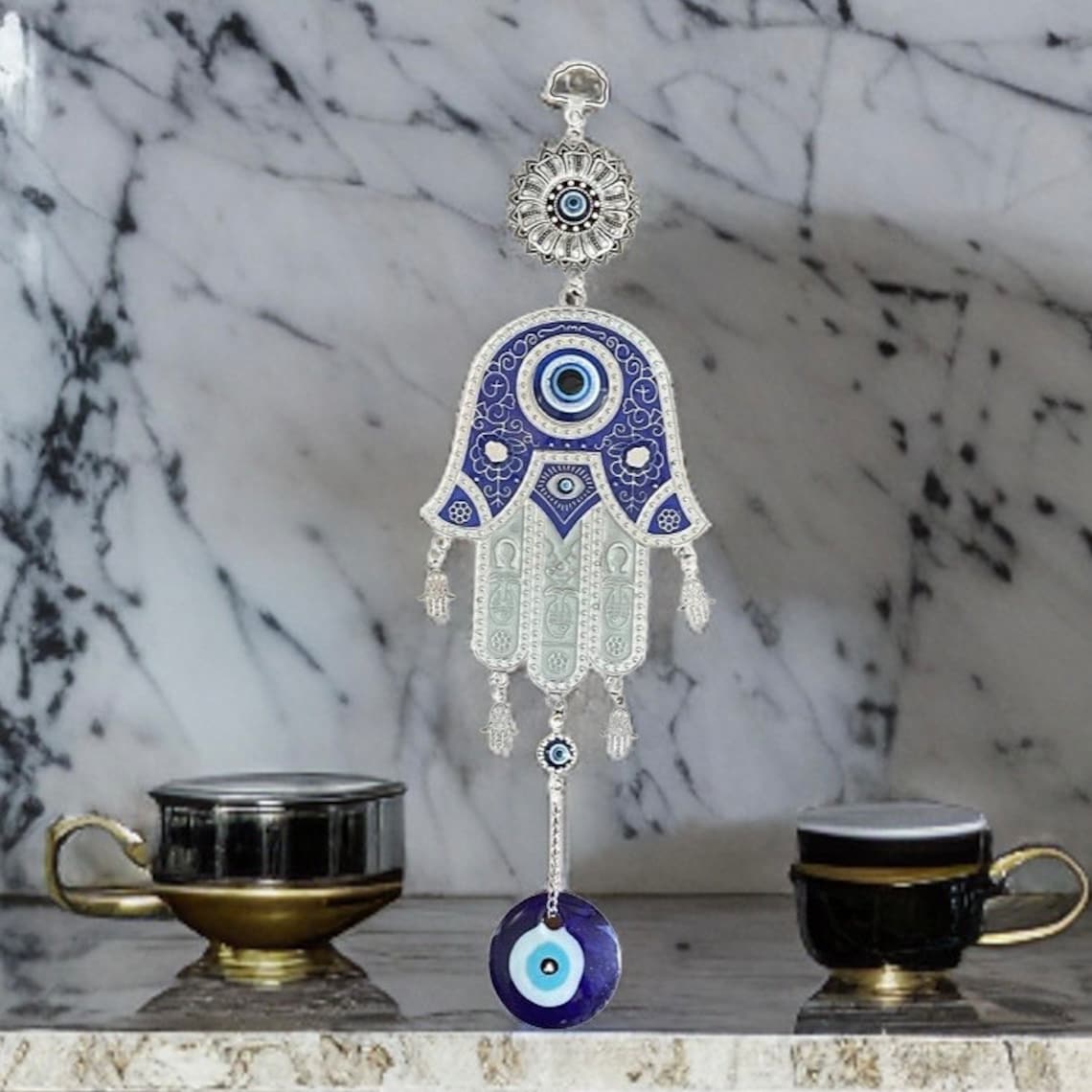 Hamza Fatima Hand Wall Hanging Evil Eye - Etsy