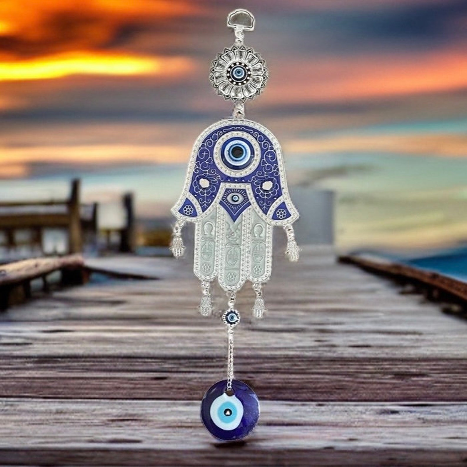 Hamza Fatima Hand Wall Hanging Evil Eye - Etsy