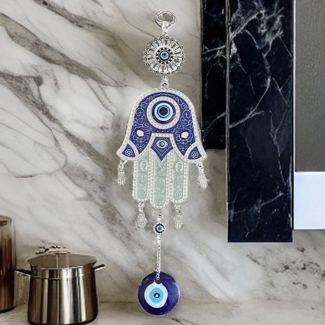 Hamza Fatima Hand Wall Hanging Evil Eye - Etsy