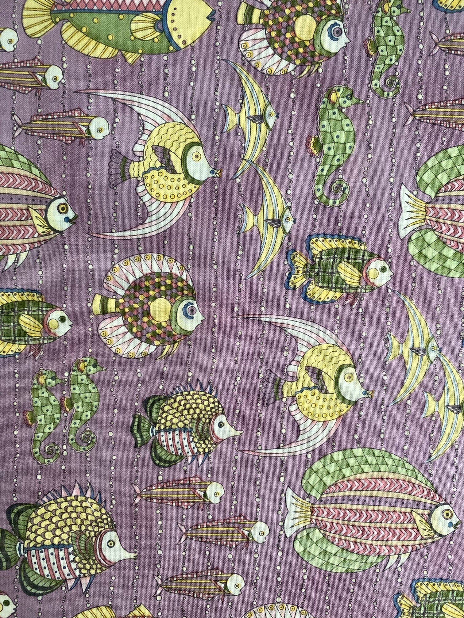 Debbie Mumm Fish 100% Cotton Fabric, Mumms the Word South Seas Imports ...