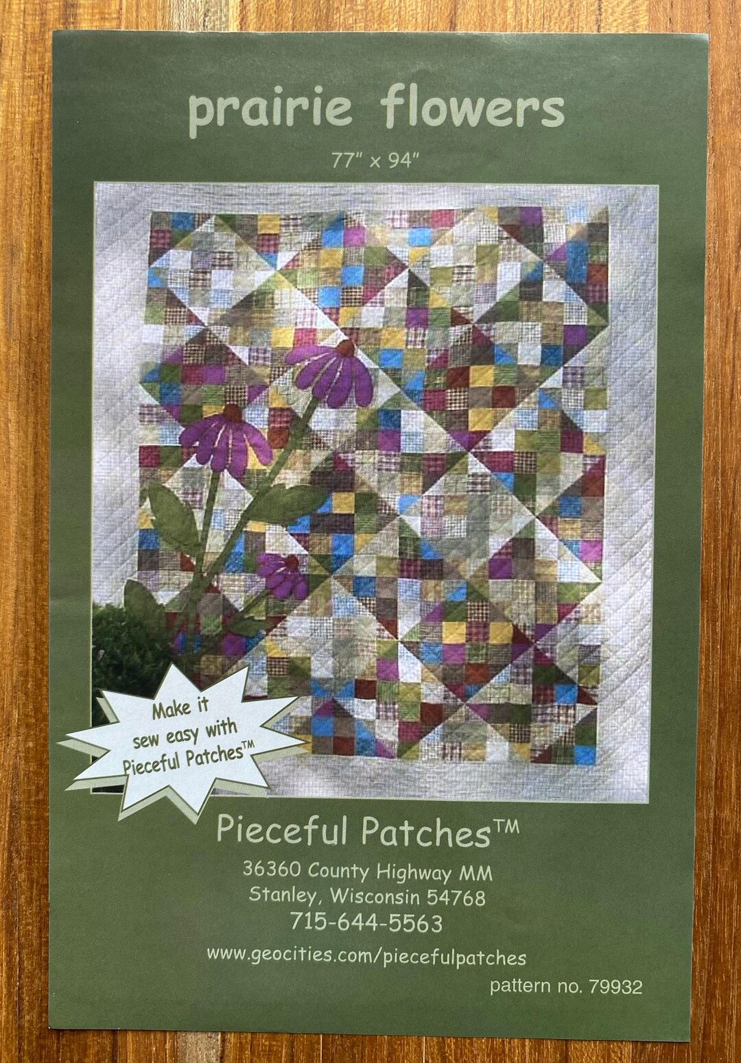 Prairie Flowers Quilt Pattern: Easy Applique Design (77"x94") - Etsy