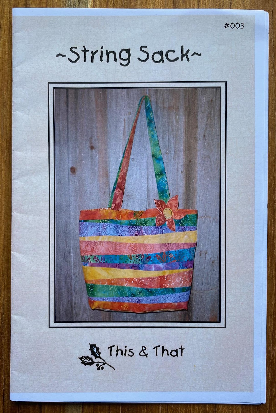 String Sack Tote Bag Pattern: Scrappy Stash Fabric Bag (15 X 17) - Etsy