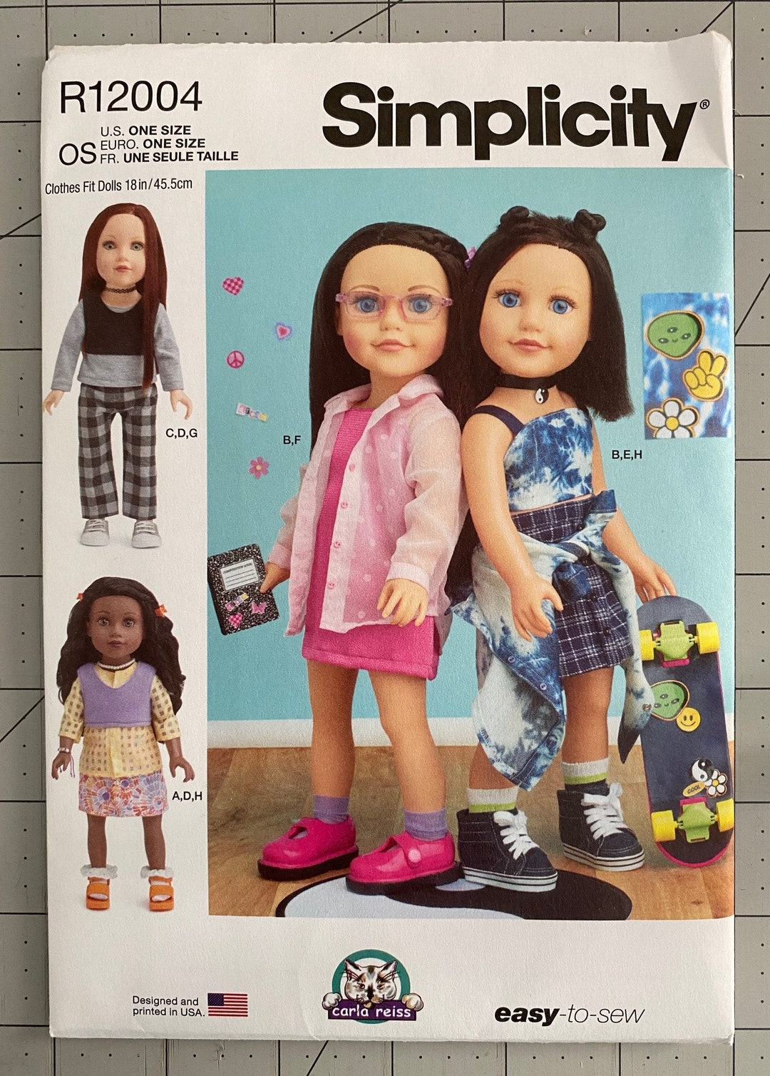 Simplicity 18" Doll Pattern, Simplicity R12004, 18" Doll Clothes ...