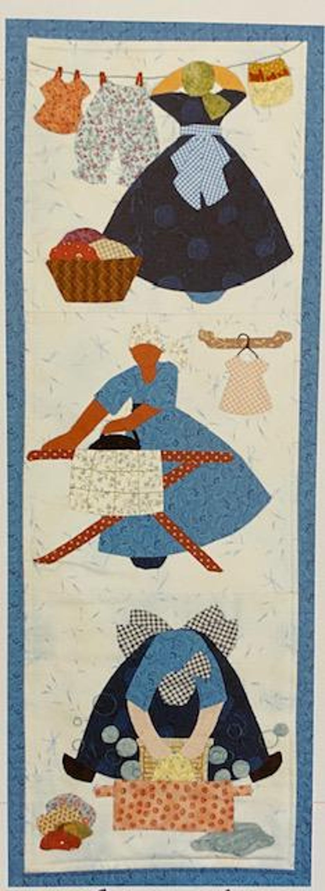 Laundry Day Vintage Pattern for Appliqué, Redwork, Quilting, Felted ...