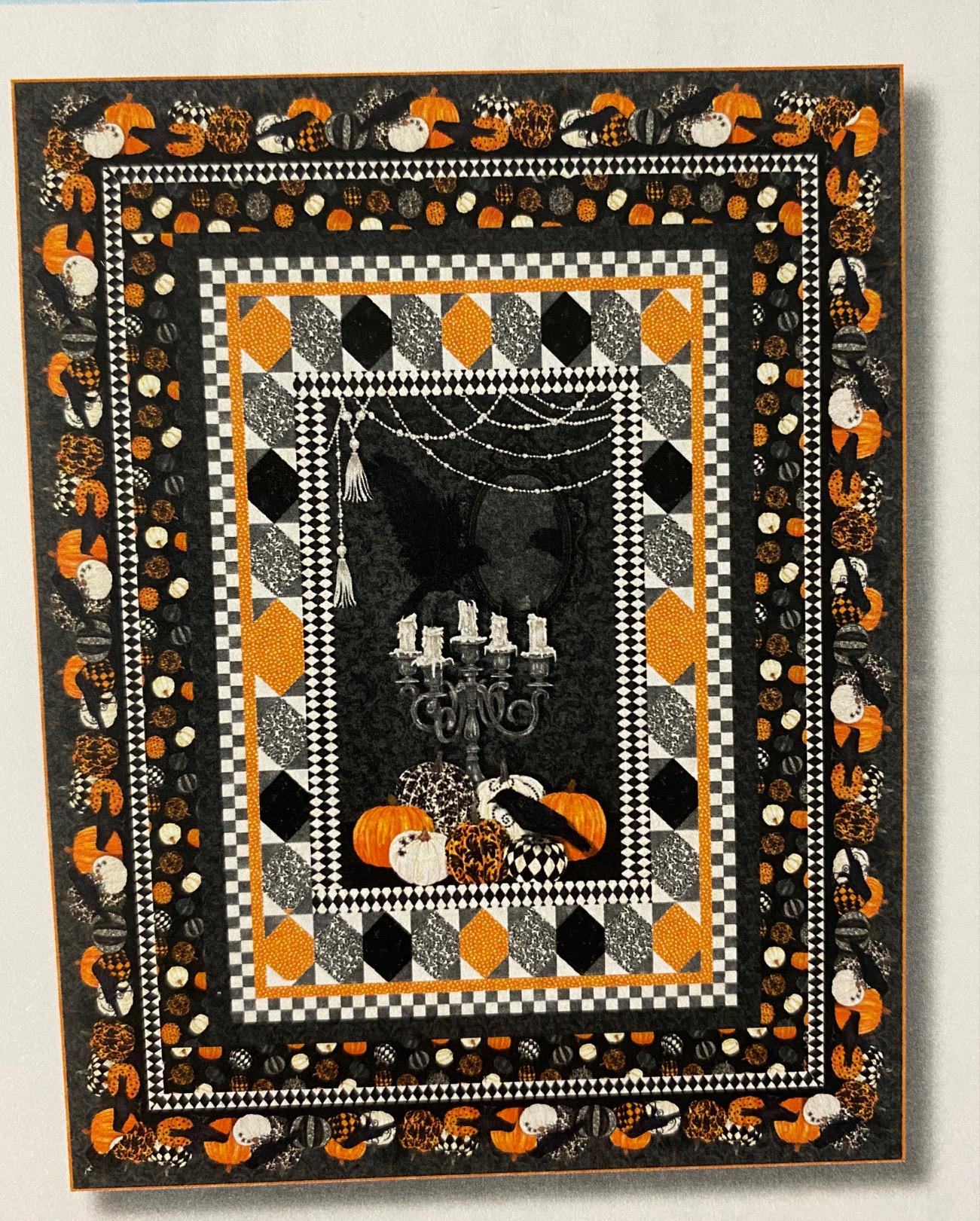 Night of the Ravens Quilt Pattern: Halloween Decor, 70"x90" Finished ...