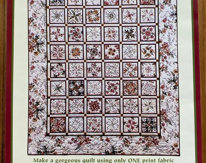 4 Patch Stacked Posies Quilt Pattern, Quilt Pattern Designed to Use ONE ...