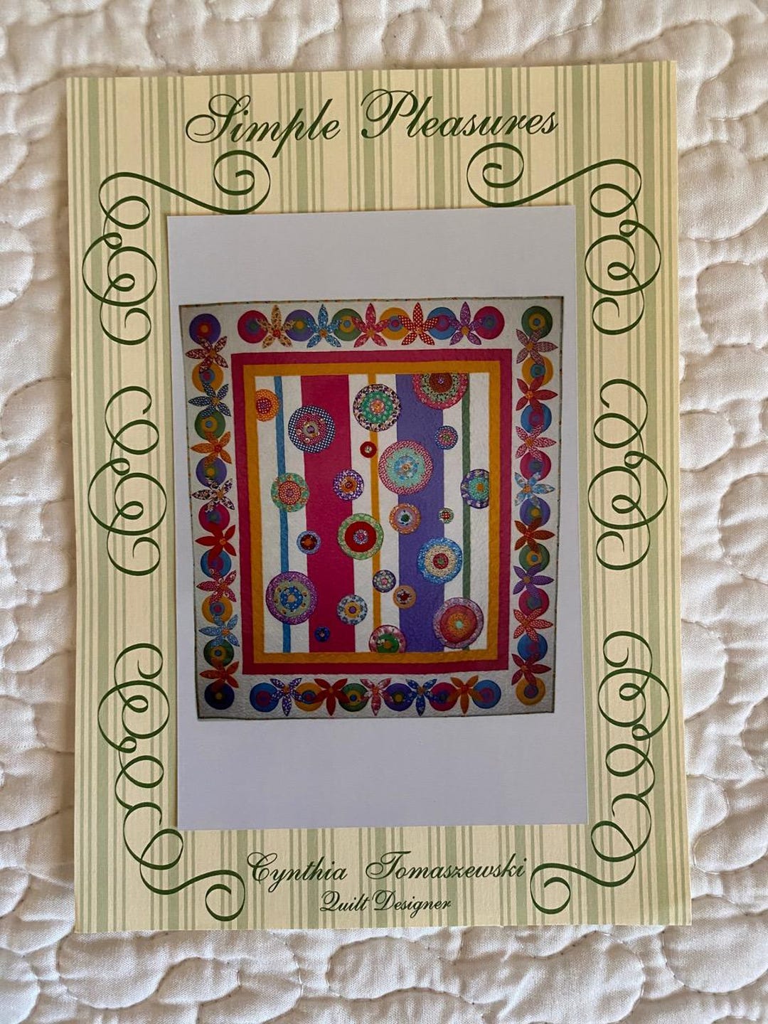 Circles and Stripes Appliquéd Quilt Pattern--"tiny Bubbles" Simple ...