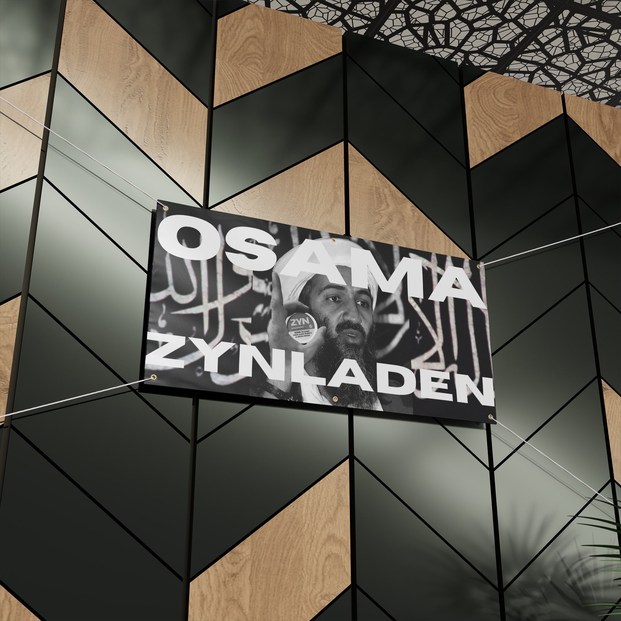 Osama Zynladen Flag, Zyn Flag, Zyns, Funny Zyn Flag, Dorm Flag ...