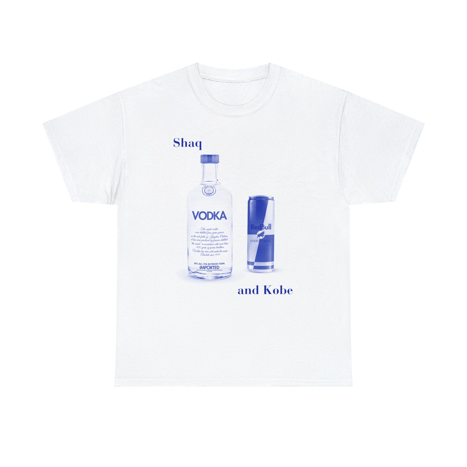 Vodka Redbull Shaq and Kobe Drinking T-shirt, Funny Drinking T-shirt ...