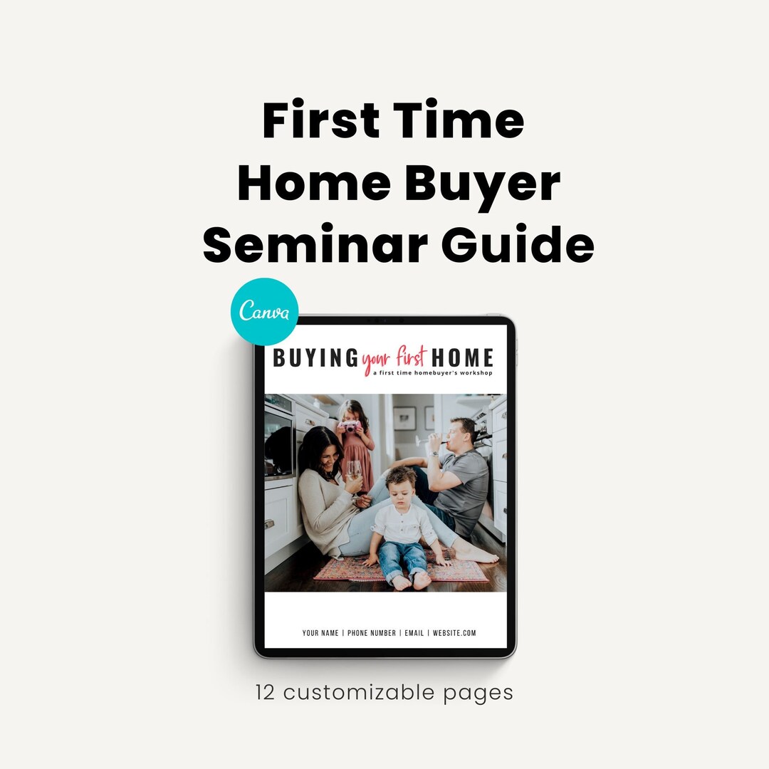Home Buyer's Workshop | First Time Home Buying Seminar Workbook | Canva ...