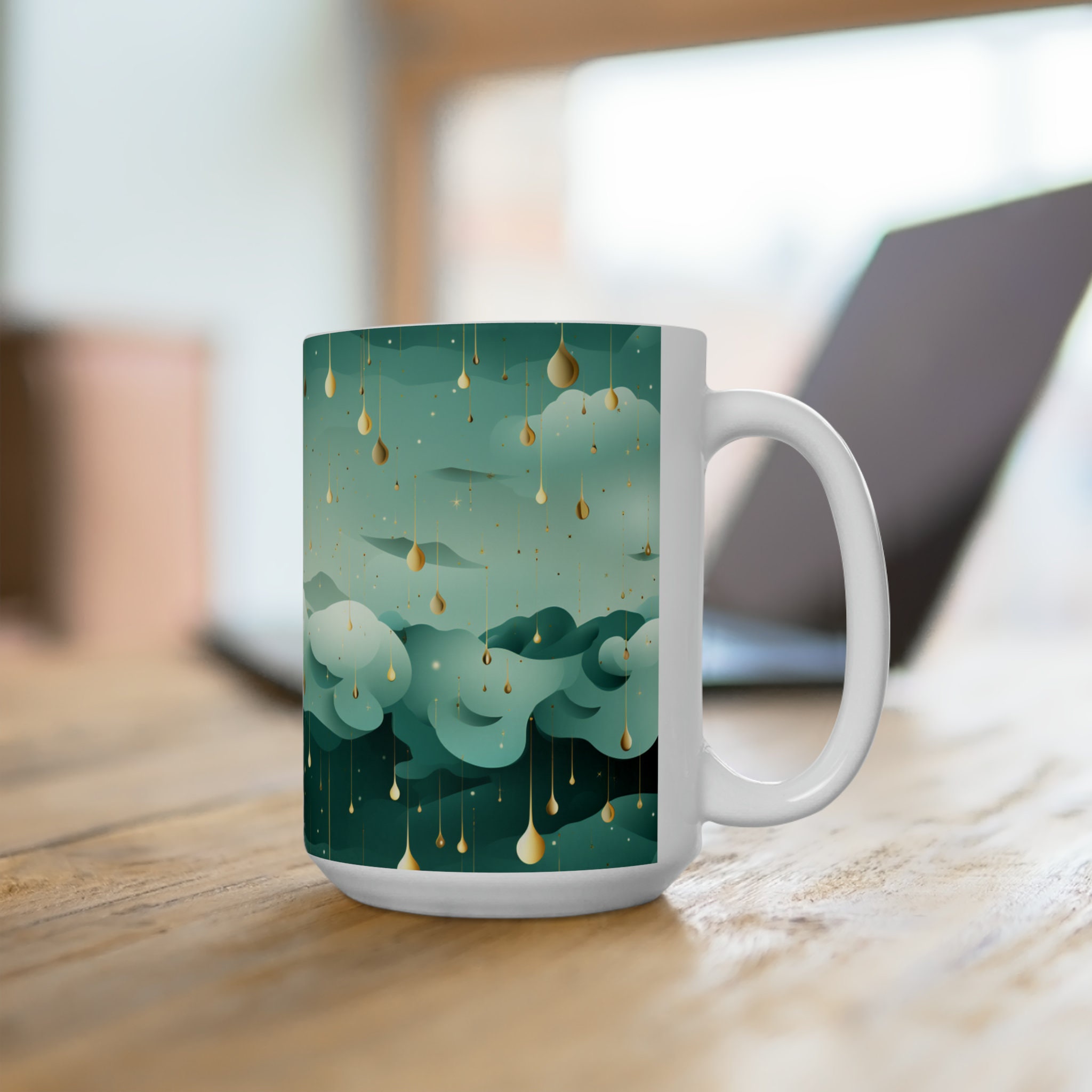 Beautiful Rain Shower Inspired Mug - Relaxing Design - Perfect Gift ...