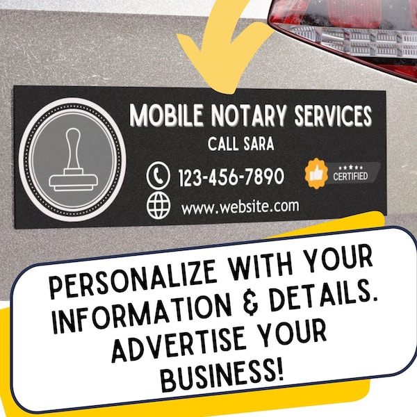 Car Magnet Mobile Notary - Etsy