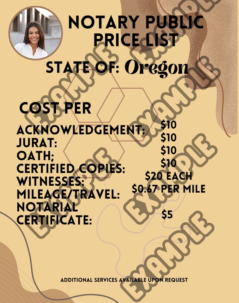 Notary Price List Notary Public Prices Notary Signing Agent Digital ...