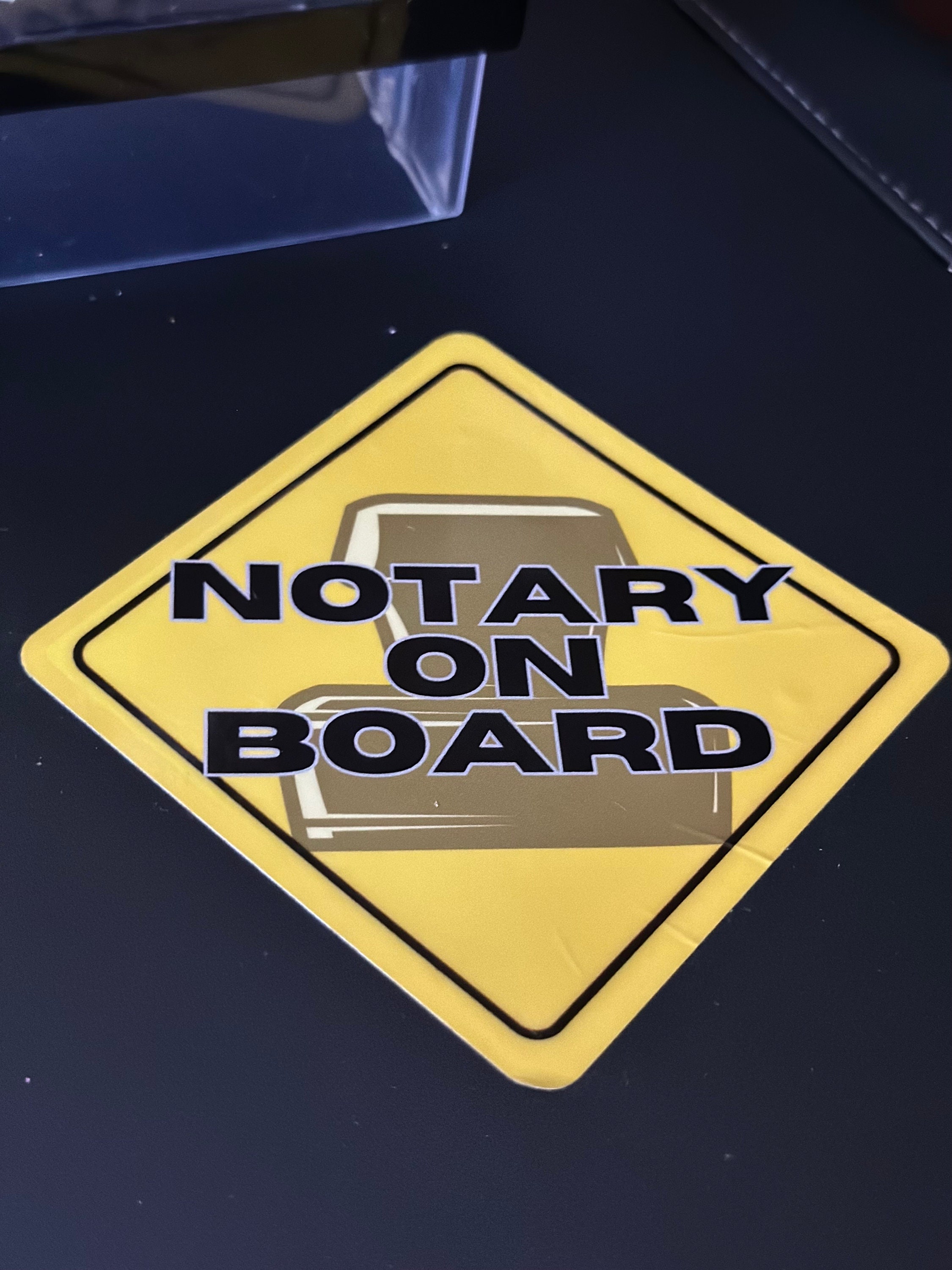 Notary on Board Sticker Notary Public Sticker Mobile Notary Water ...