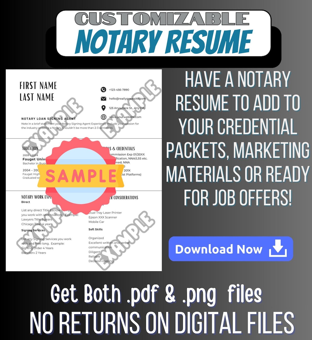 Notary Resume | Notary Signing Agent Resume | Loan Signing Agent | Loan ...