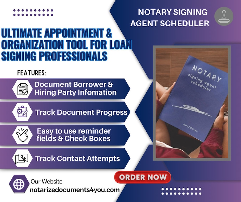 Notary Scheduler | Loan Signing Agent | Organization Record Keeping ...