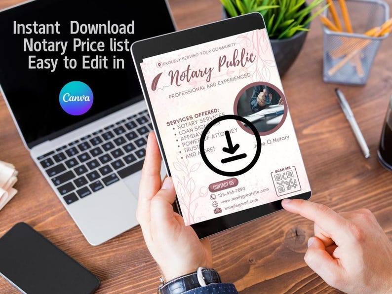 Notary Flyer and Price List Template Digital Notary Pricing ...