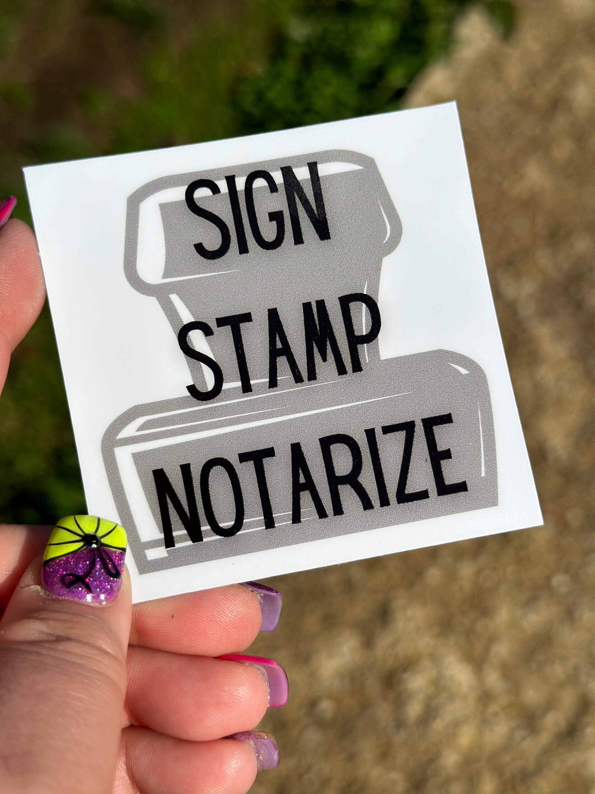 Notary Sticker Sign Stamp Notarize Notary Public Sticker - Etsy