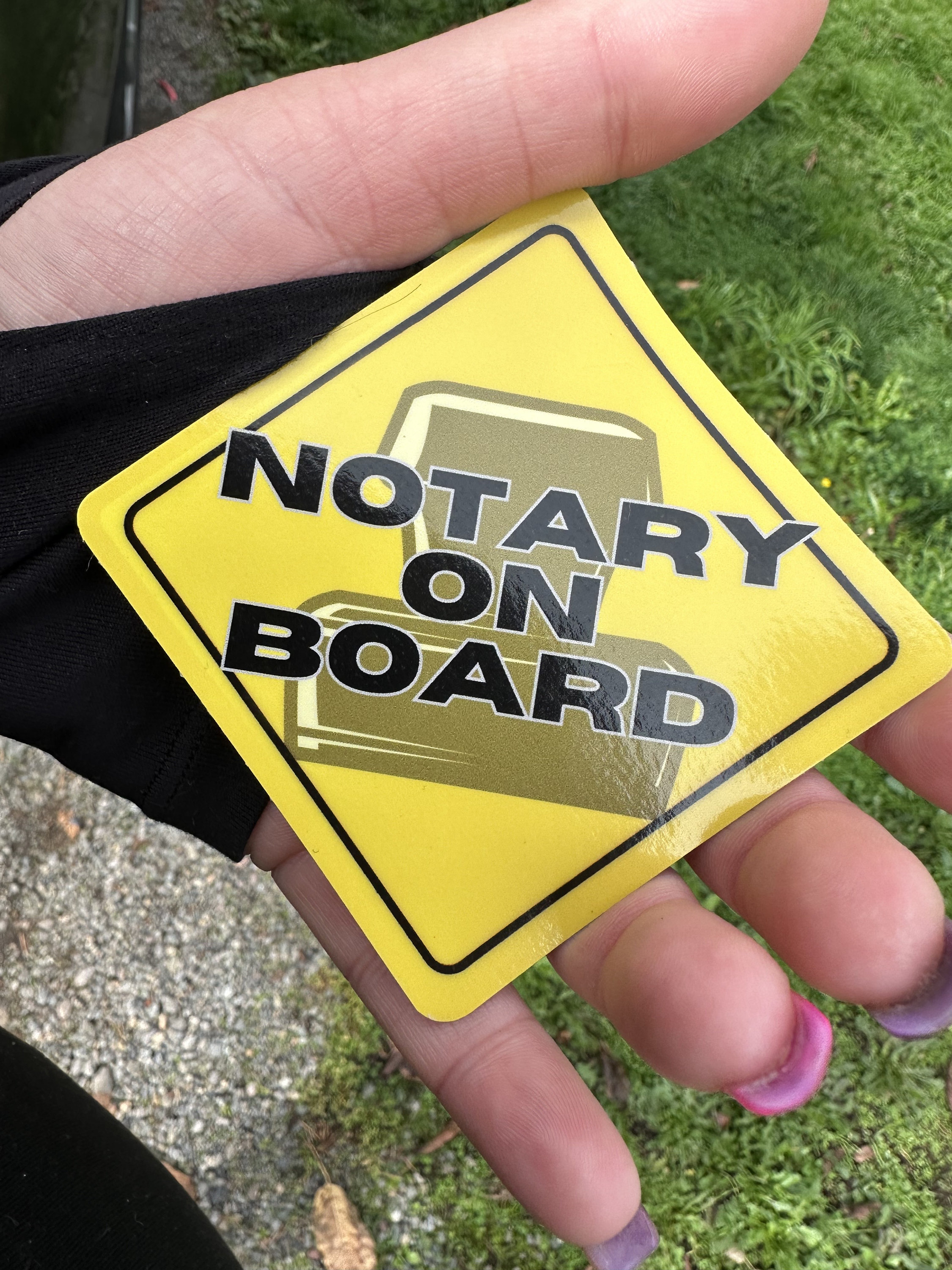 Notary on Board Sticker Notary Public Sticker Mobile Notary Water ...
