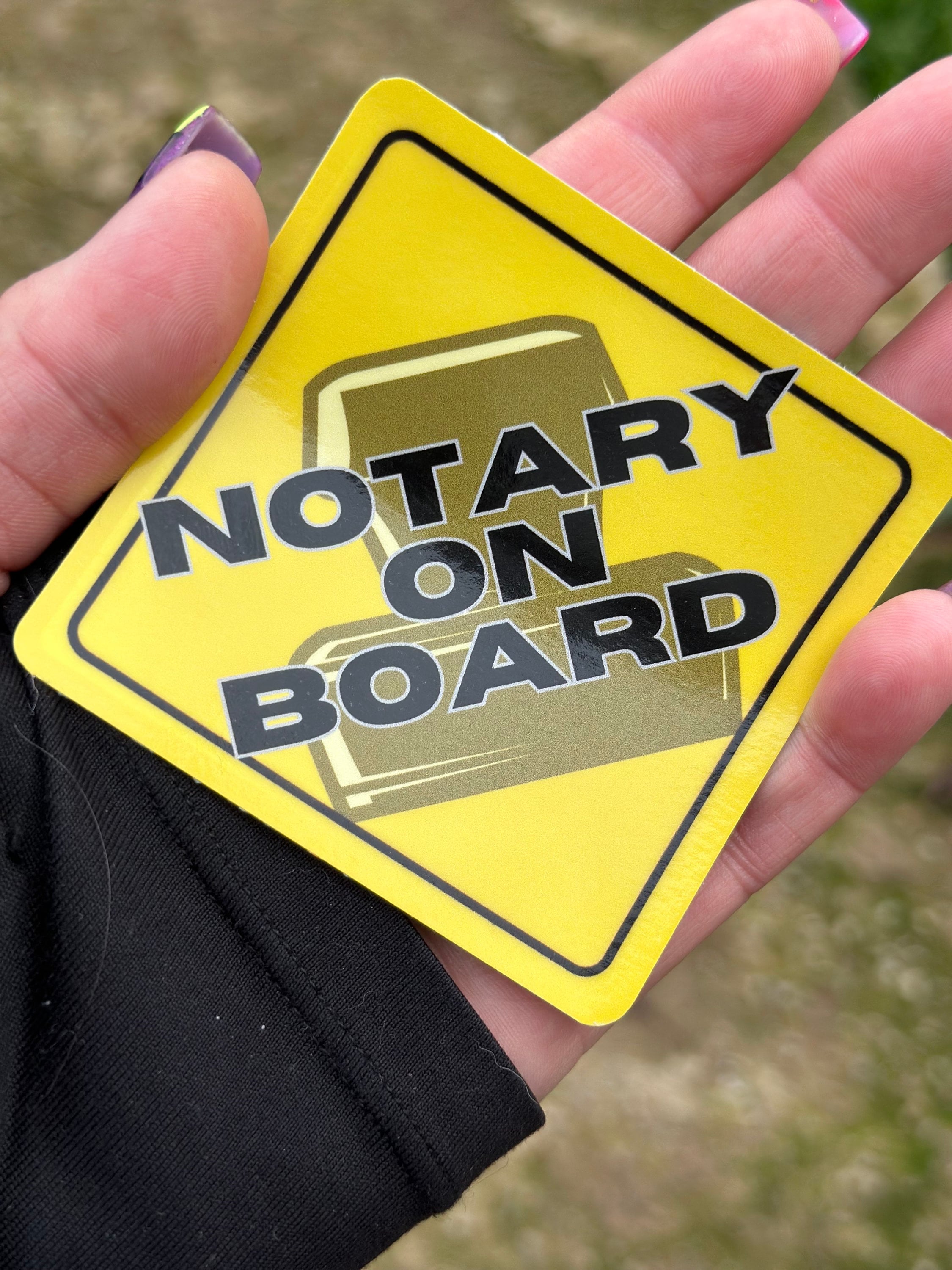 Notary on Board Sticker Notary Public Sticker Mobile Notary Water ...