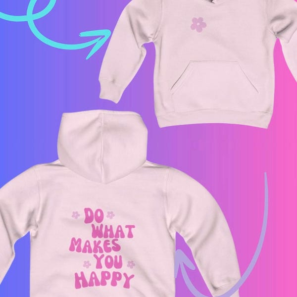 Pink Palm Puffs Hoodie - Etsy