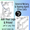 Notary Public Price List | Notary Signing Agent Price List | Loan ...