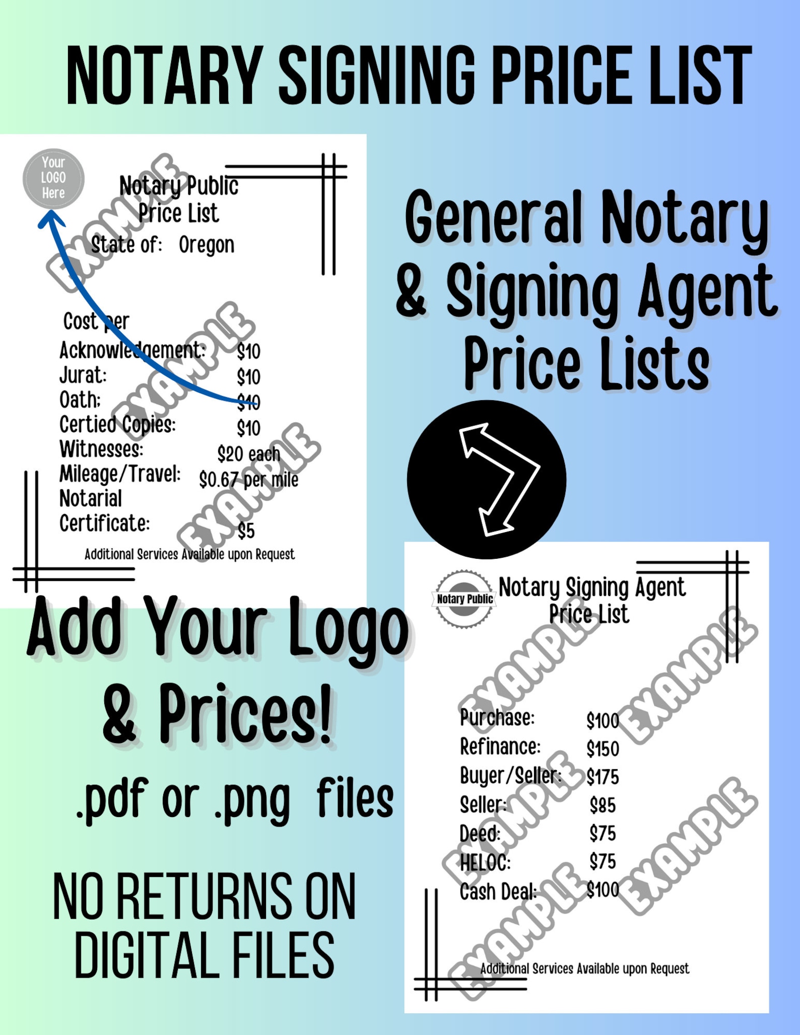 Notary Public Price List | Notary Signing Agent Price List | Loan ...