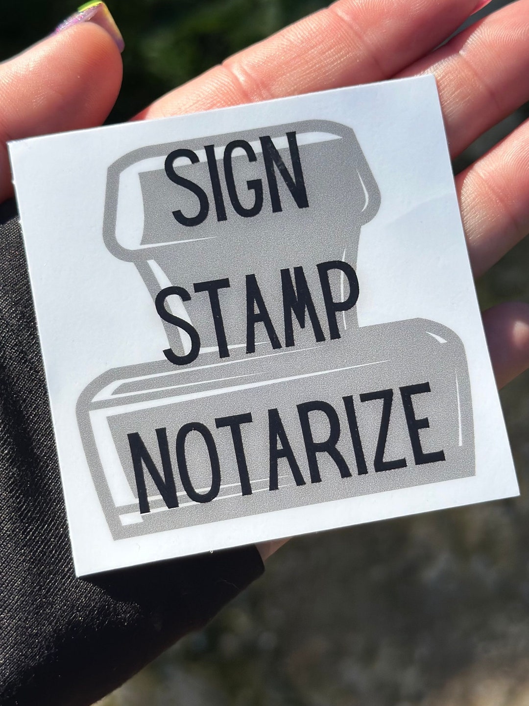 Notary Sticker Sign Stamp Notarize Notary Public Sticker - Etsy