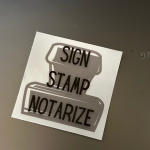 Notary Sticker Sign Stamp Notarize Notary Public Sticker - Etsy