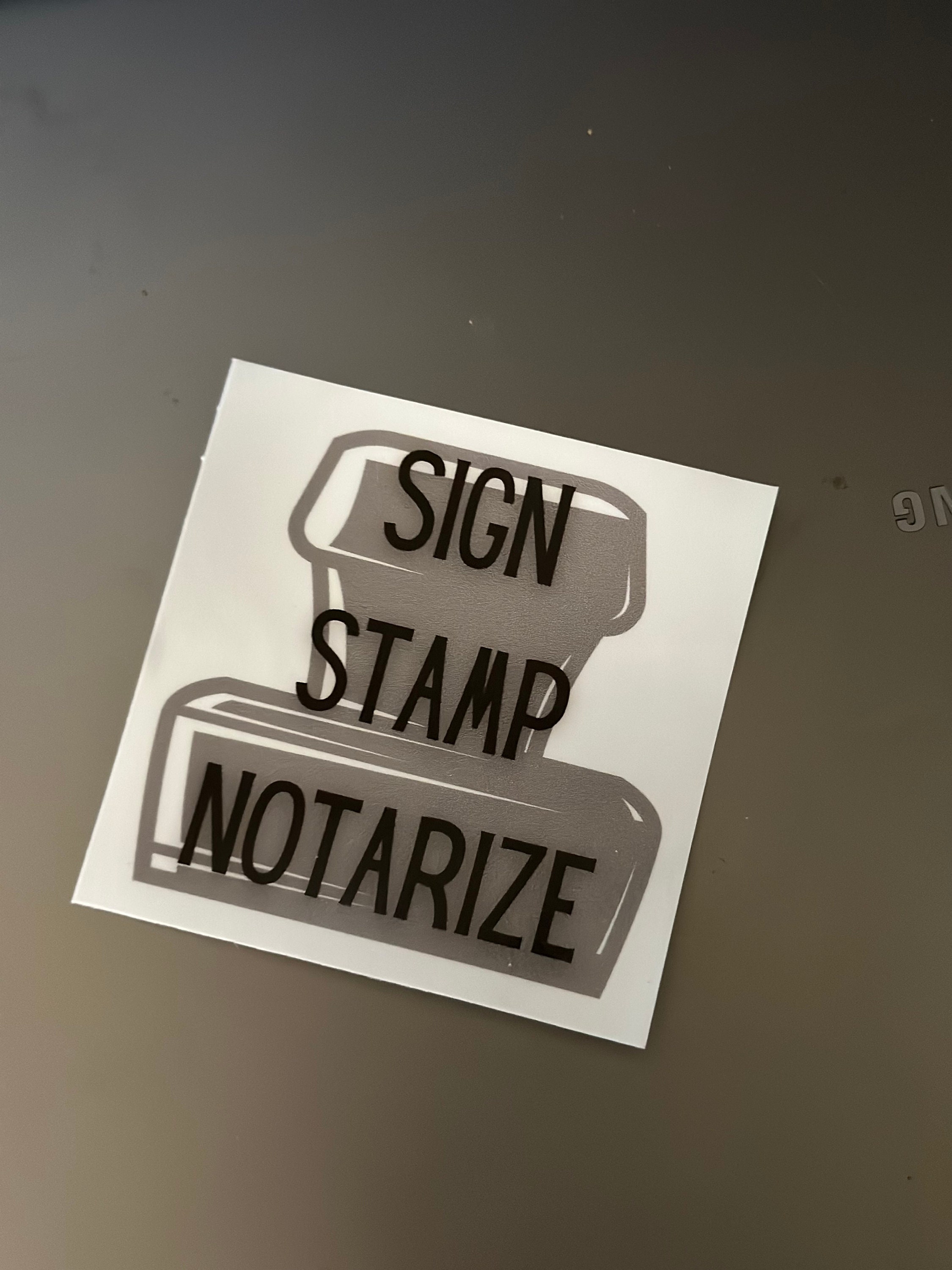 Notary Sticker Sign Stamp Notarize Notary Public Sticker - Etsy