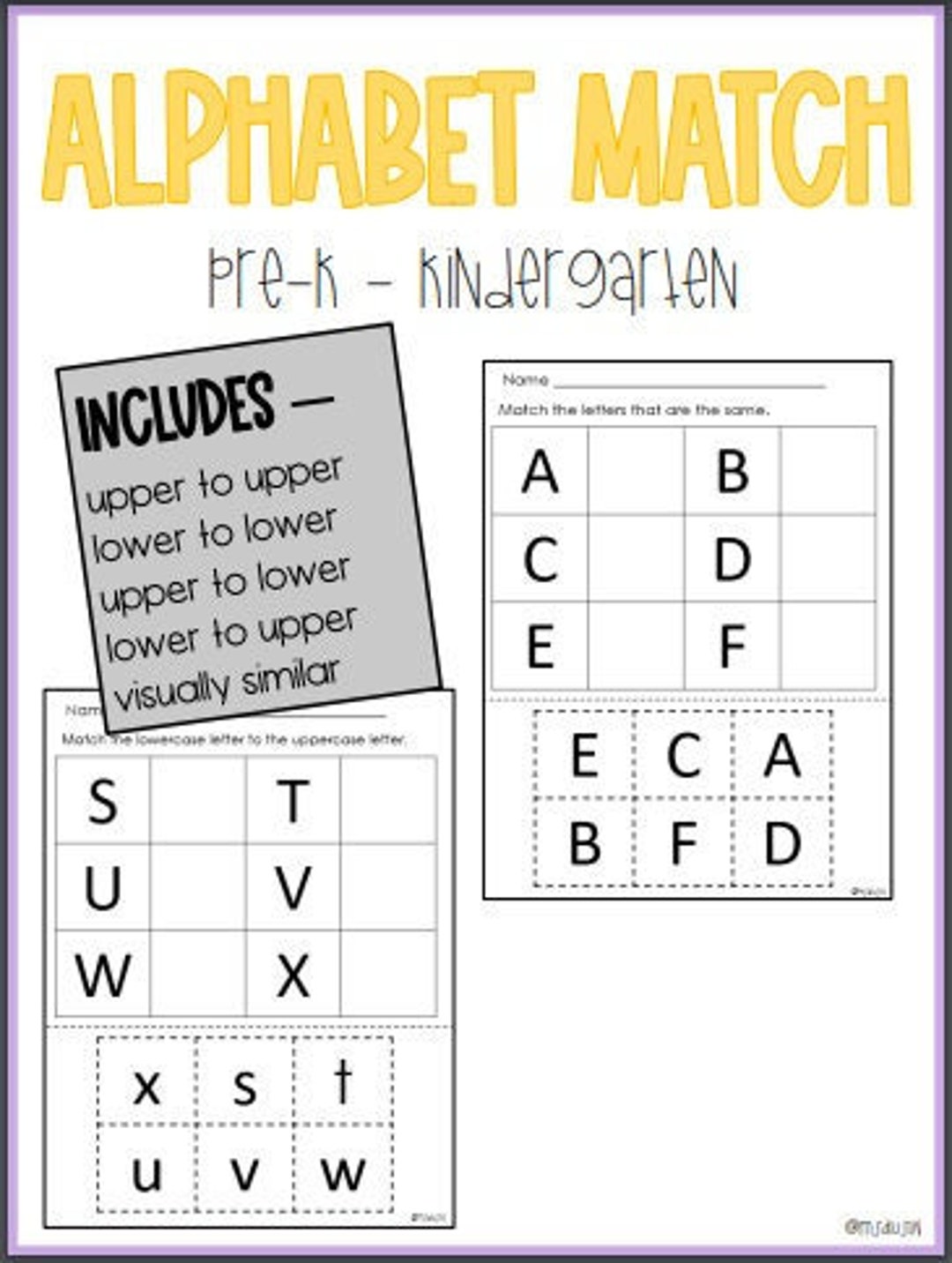 Alphabet Match NWEA MAP Review - Etsy