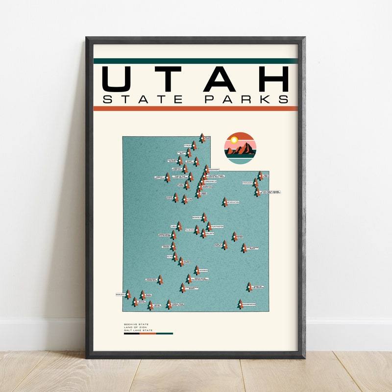 Utah Checklist Poster - Etsy