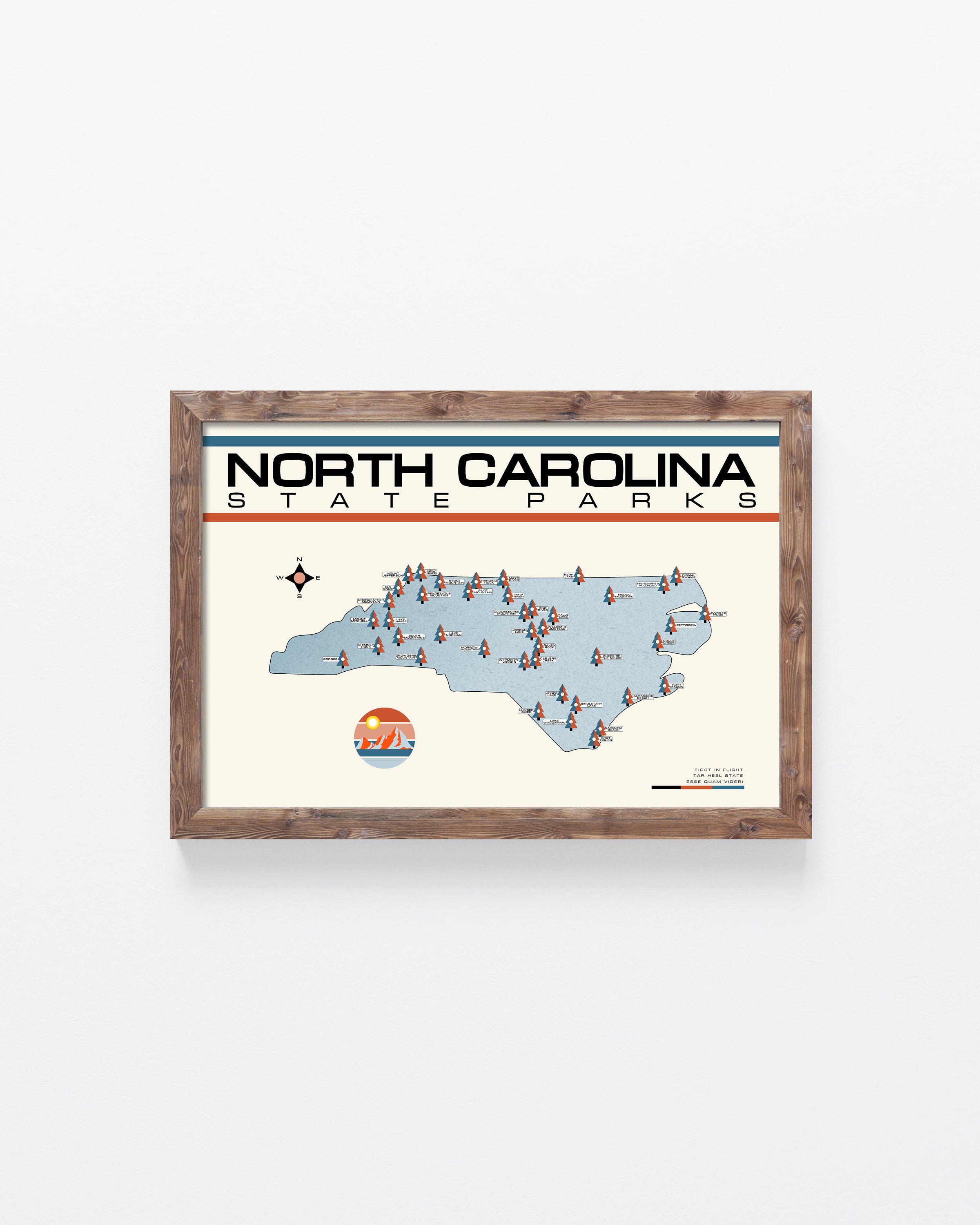 North Carolina State Park Map, North Carolina Park Checklist, NC State ...